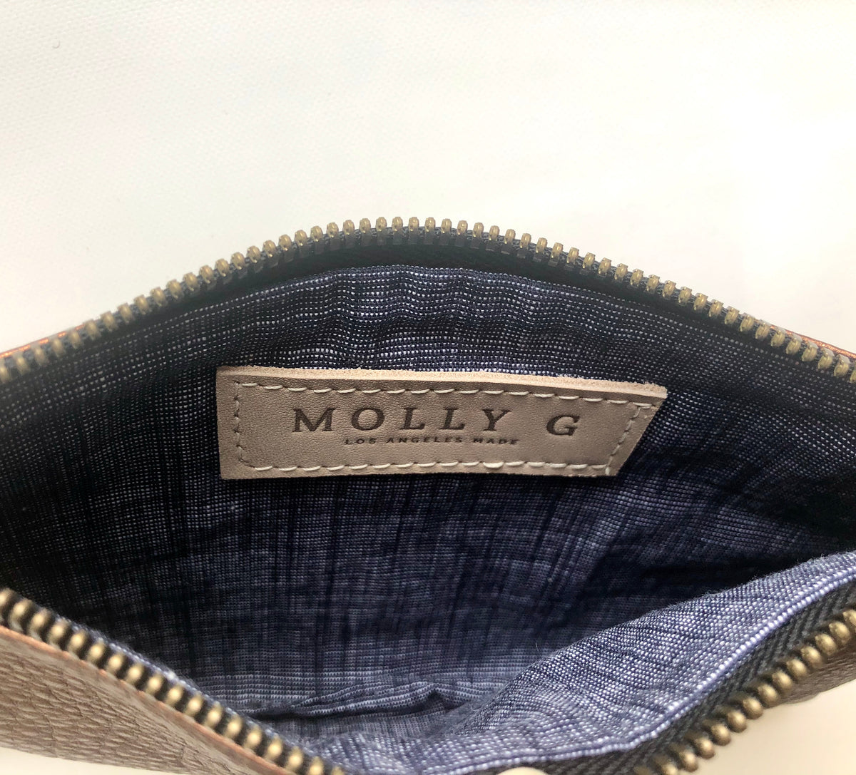 Molly G Metalic Leather Small Pouch - Alicia Peru